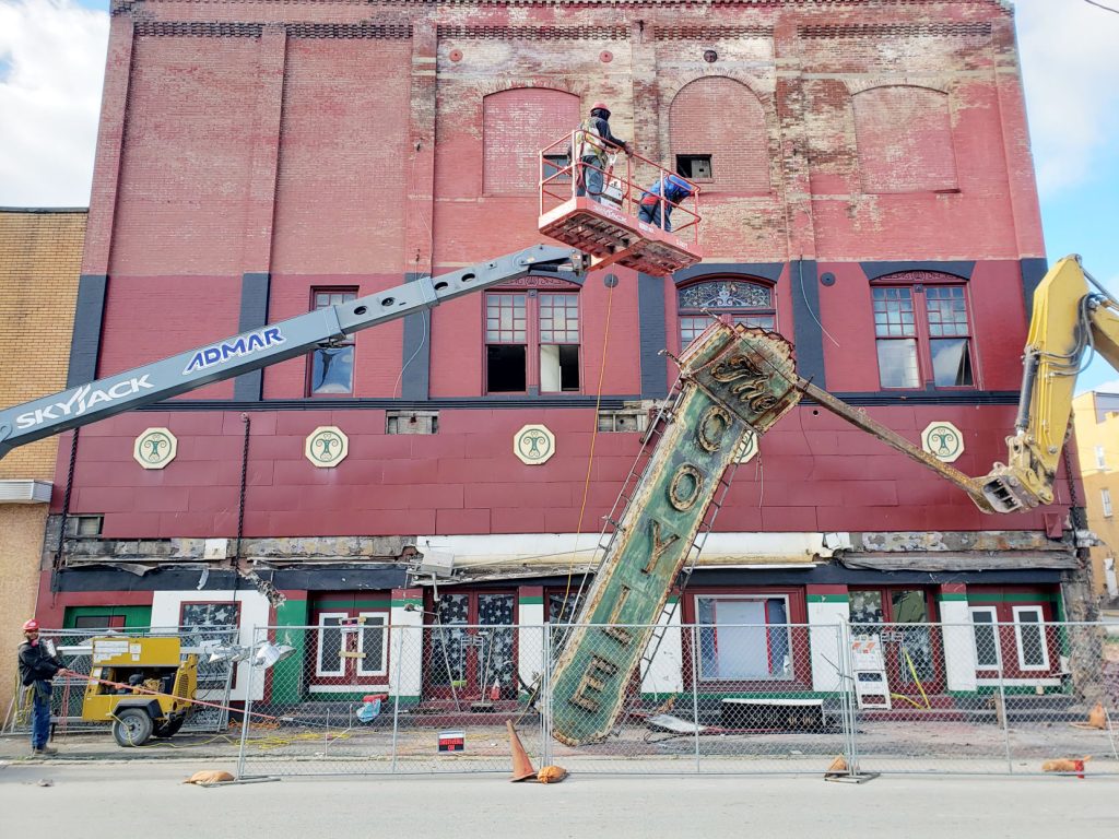 Historic sign saved from Coyle Theater building in Charleroi - Herald ...